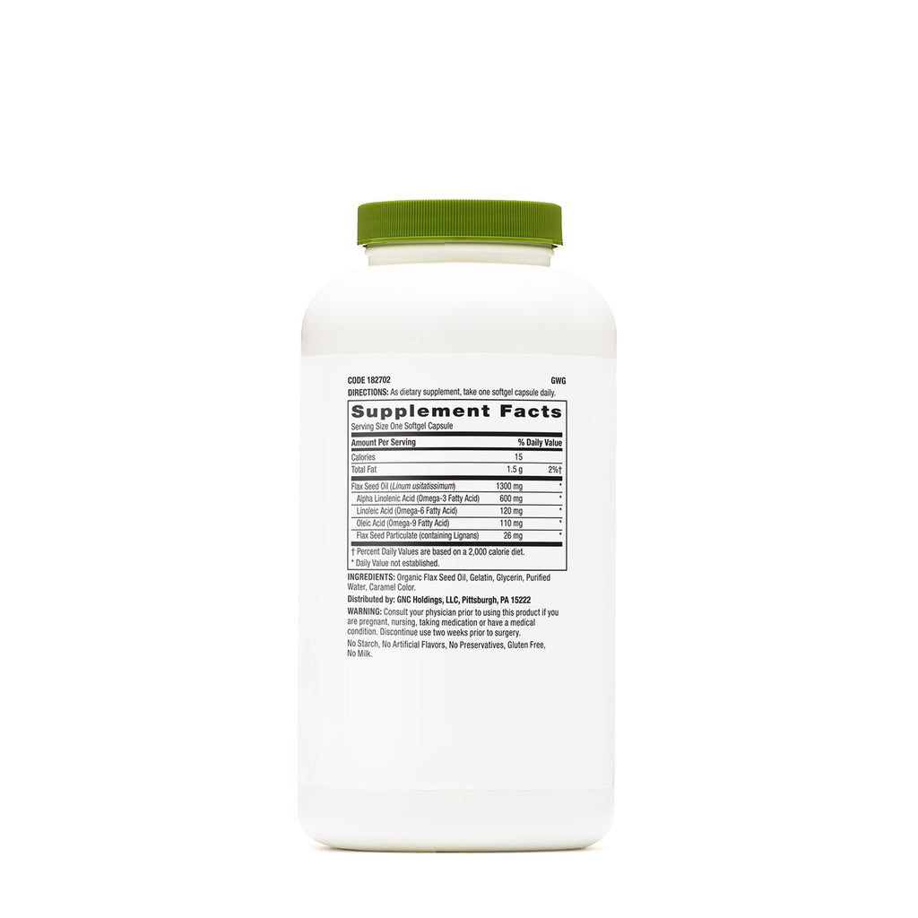 GNC flax seed oil benefits