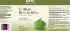 GNC ginkgo biloba 60 mg capsules