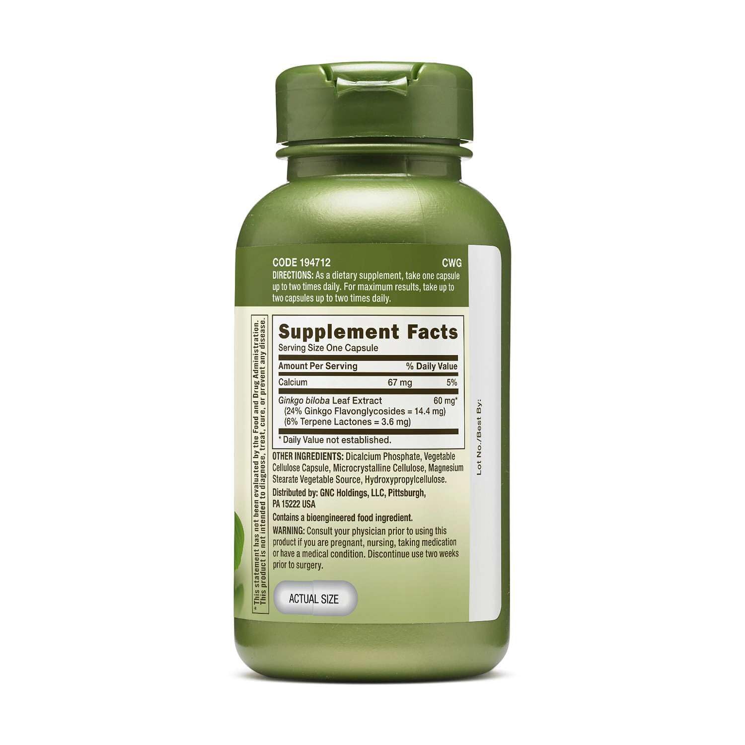 GNC ginkgo biloba health benefits