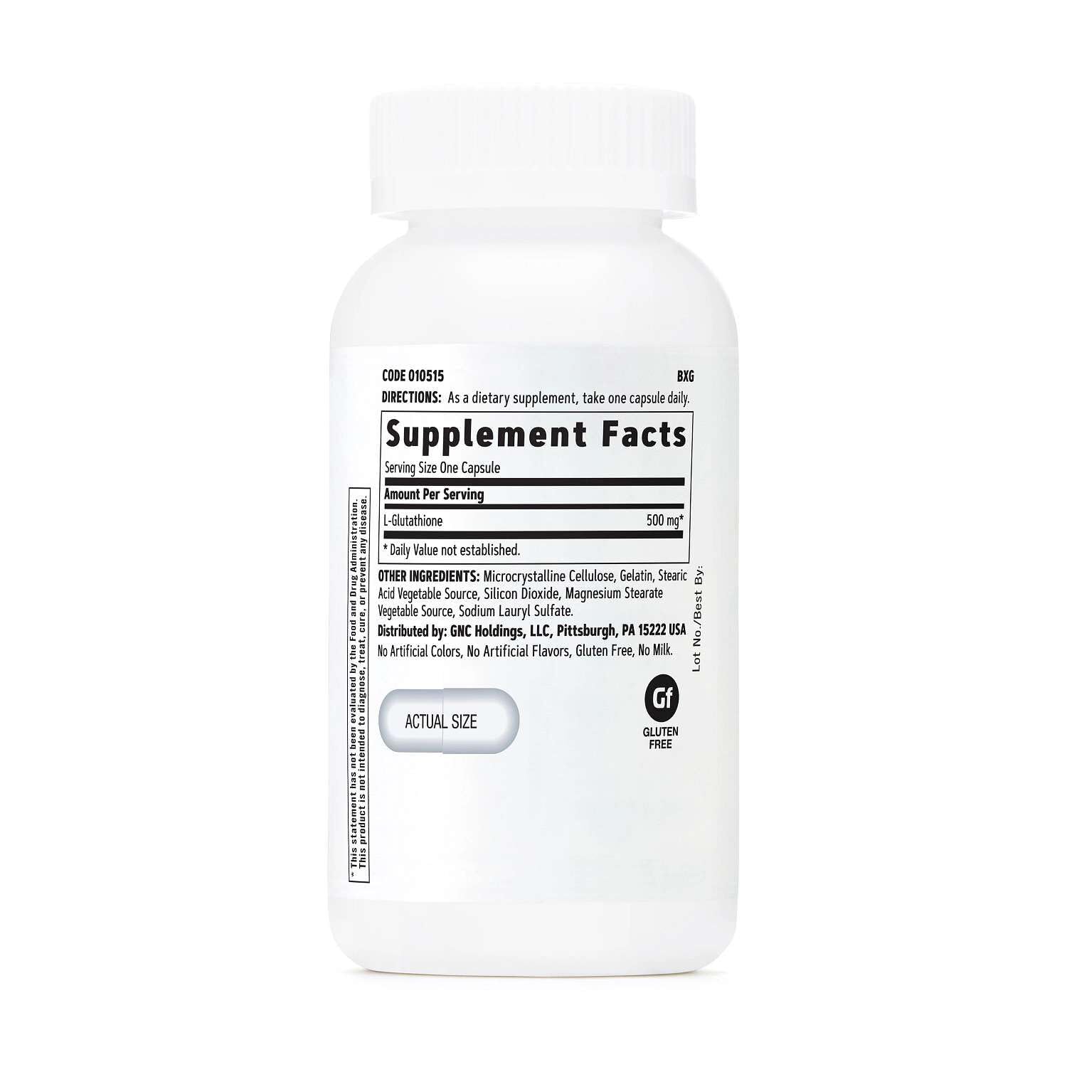GNC Glutathione capsules for overall health