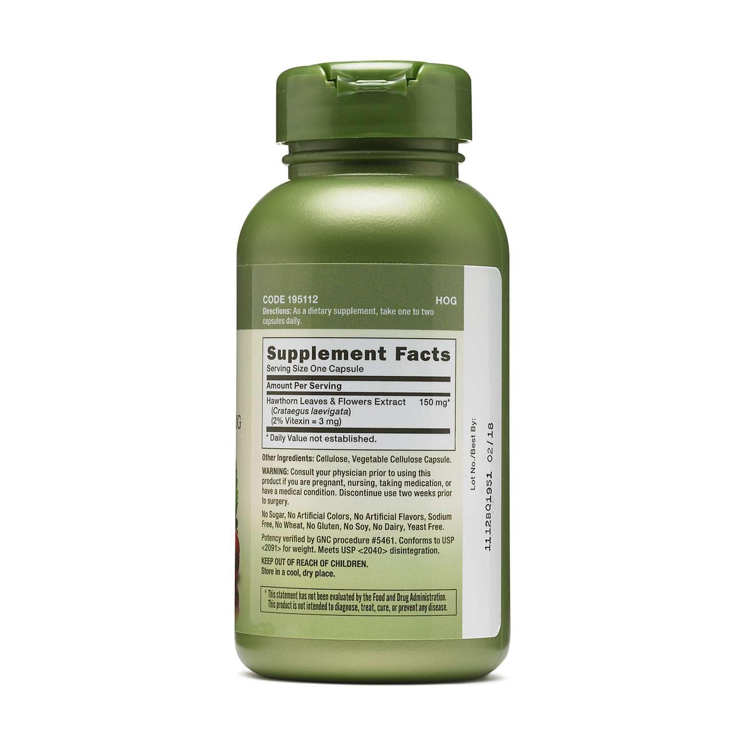 GNC hawthorn for cardiovascular health