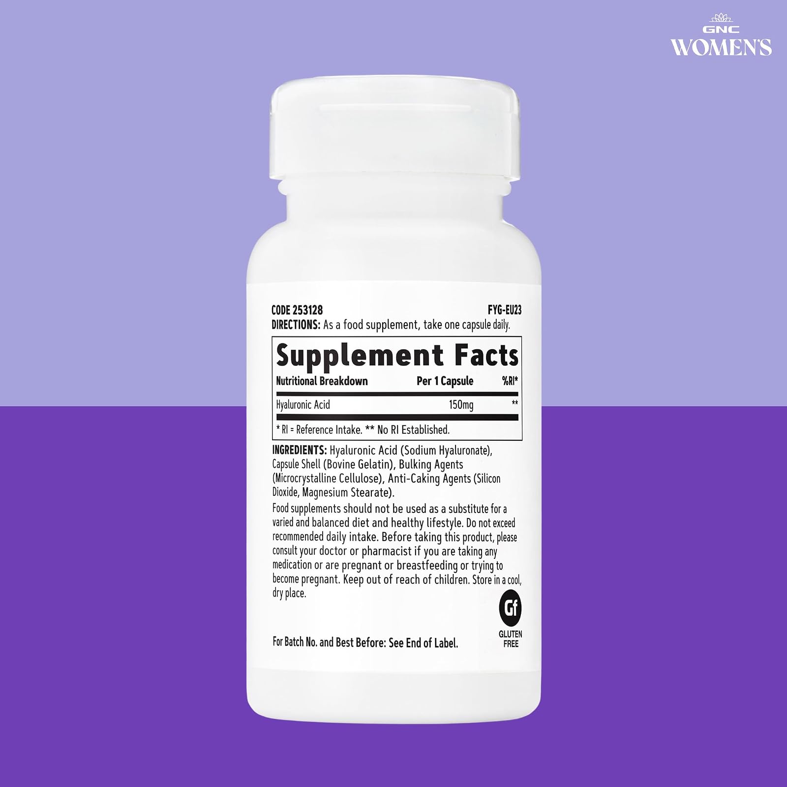 GNC hyaluronic acid beauty supplement