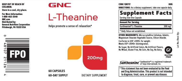 GNC l-theanine for better sleep