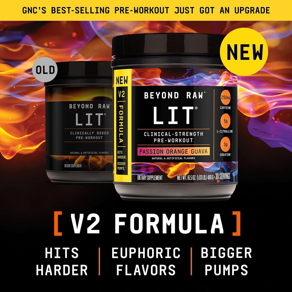 GNC LIT V2 pre-workout powder benefits