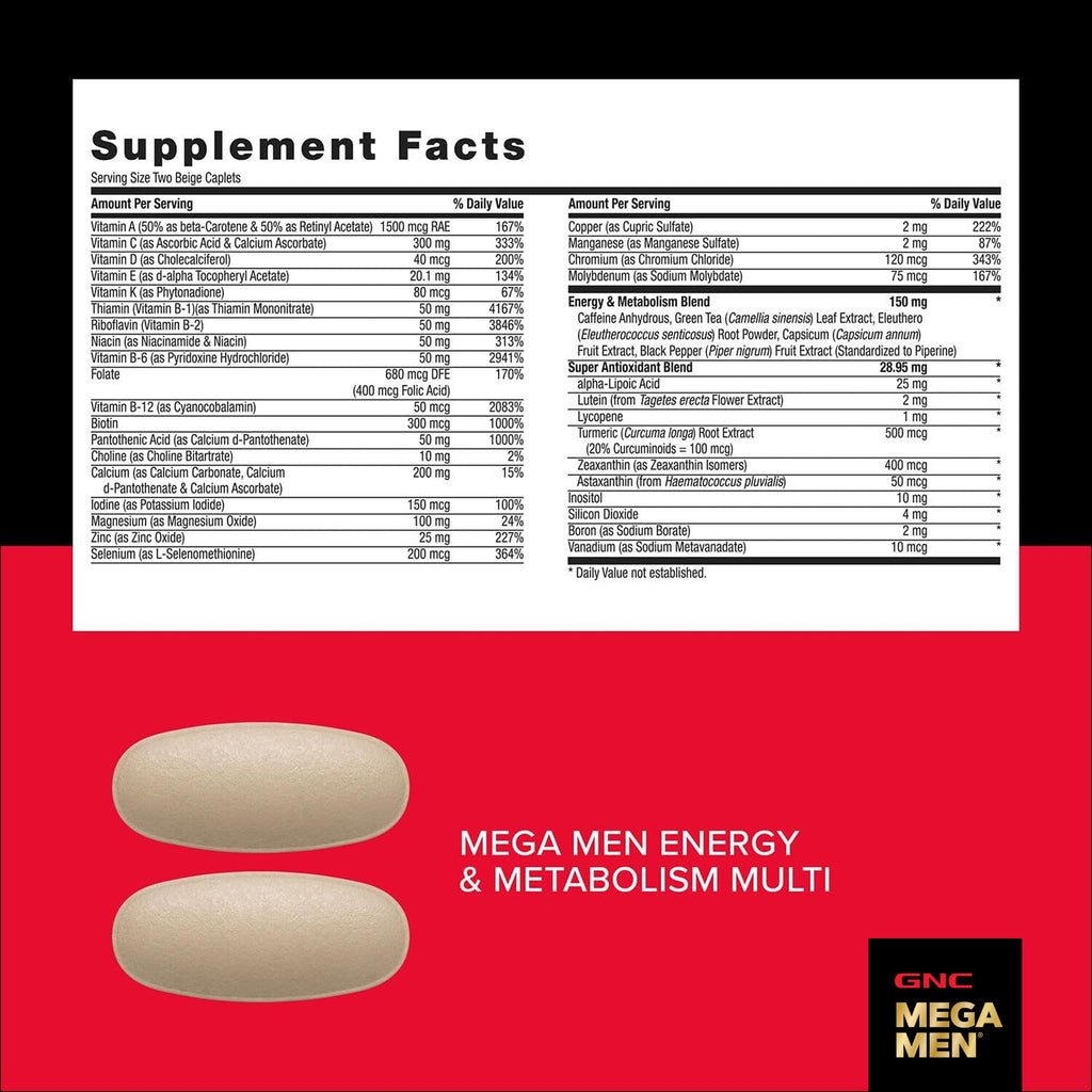 GNC Mega Men daily wellness program