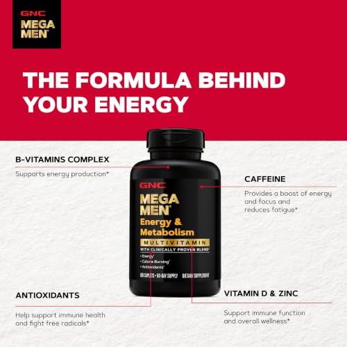 GNC Mega Men multivitamin for overall health
