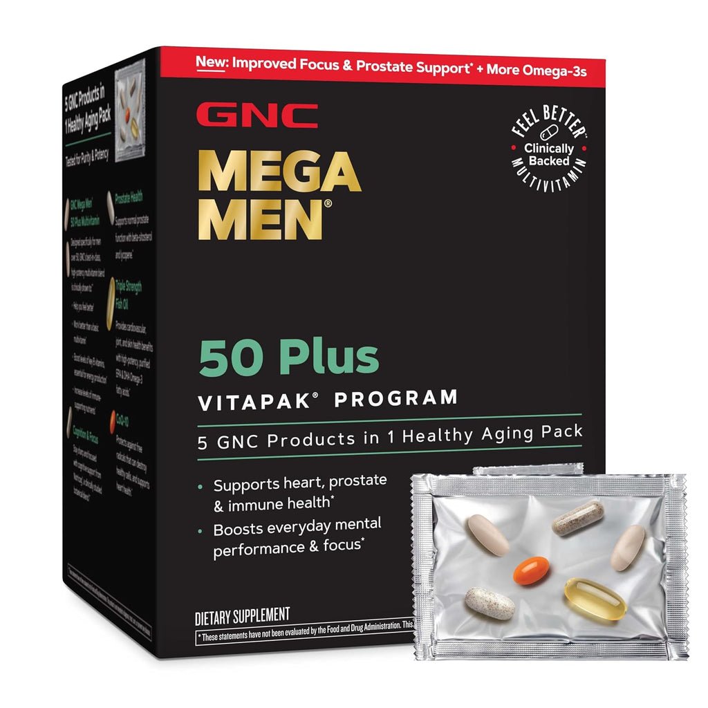 GNC Mega Men multivitamins for seniors