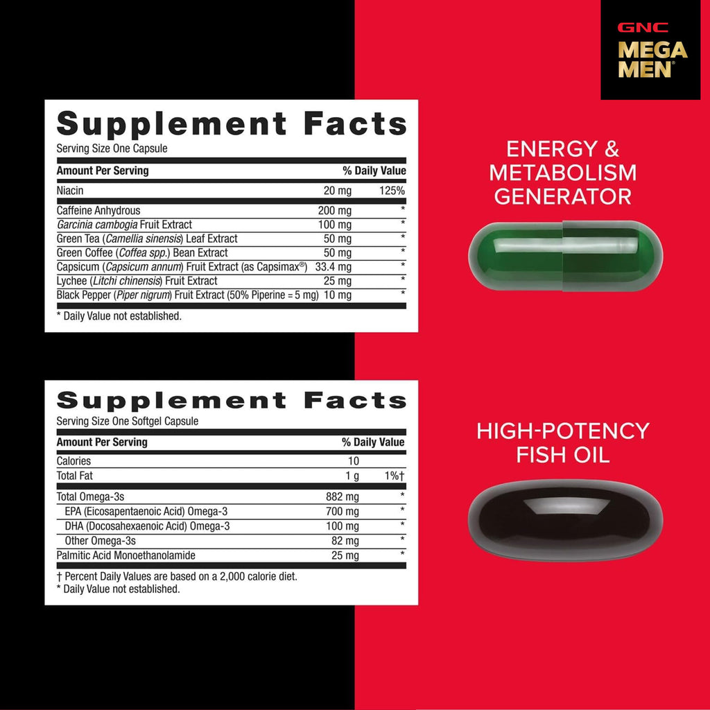 GNC Mega Men nutritional support packs