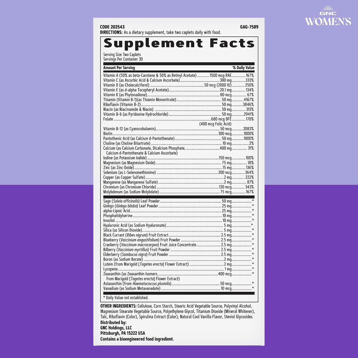 GNC multivitamins for active lifestyles