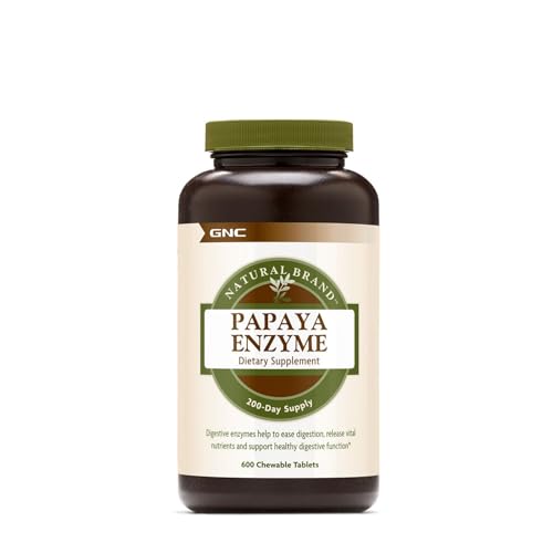 GNC Papaya Enzyme chewable tablets for digestion