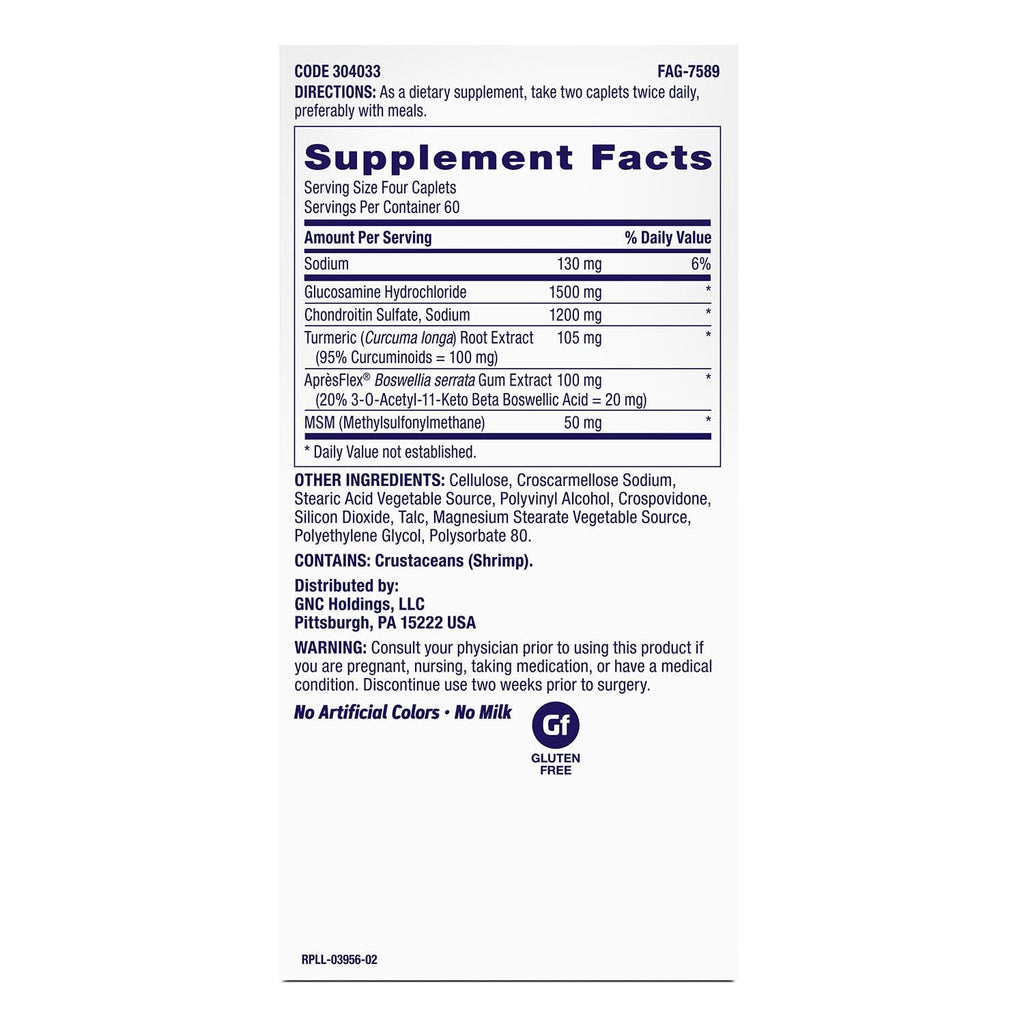 GNC TriFlex caplets for mobility