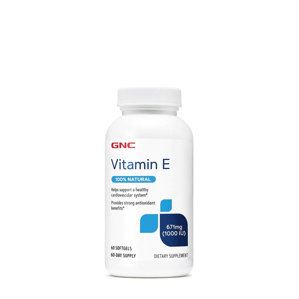 GNC vitamin E softgels for skin health