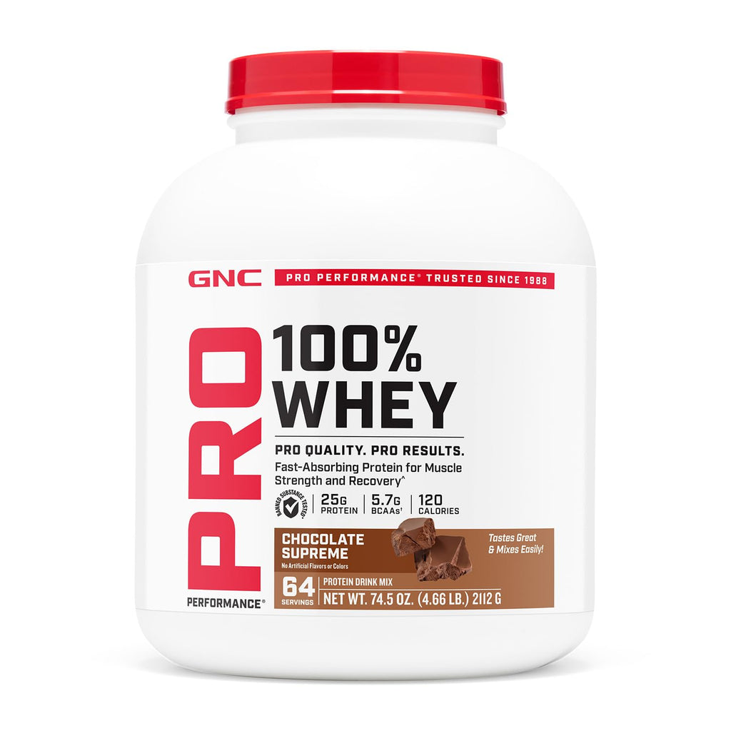 GNC whey protein chocolate flavour