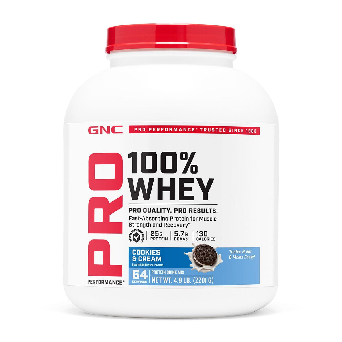 GNC whey protein cookies and cream
