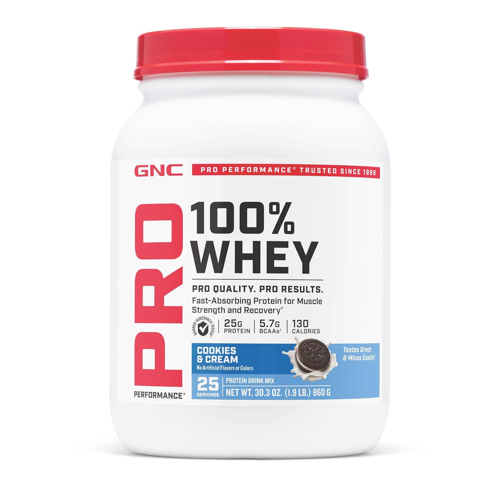 GNC whey protein cookies and cream