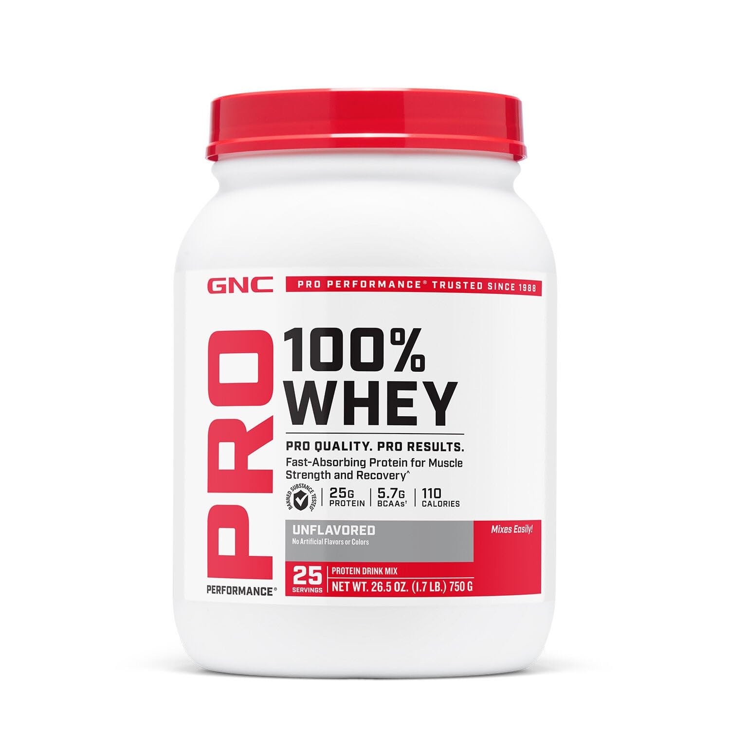 GNC whey protein unflavored option