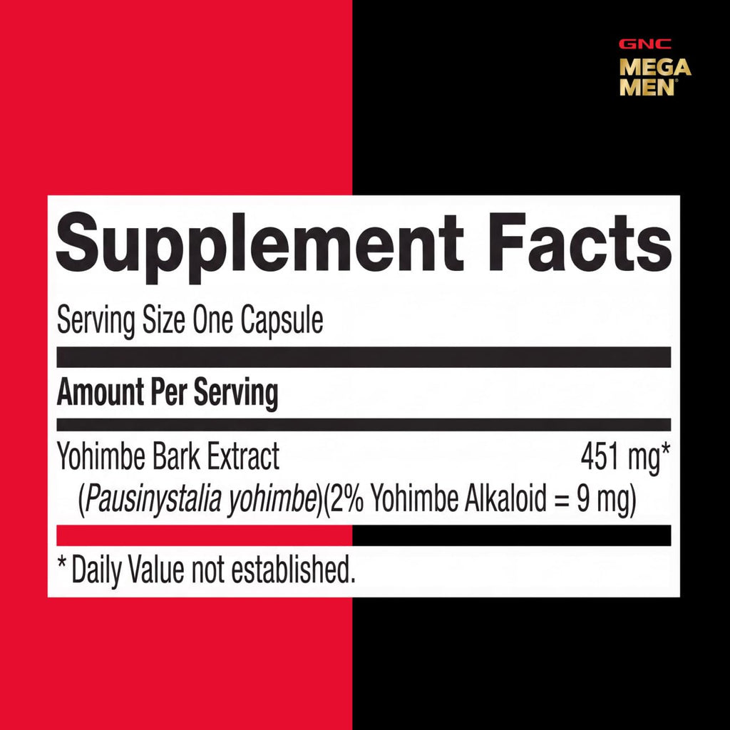 GNC Yohimbe for increased stamina