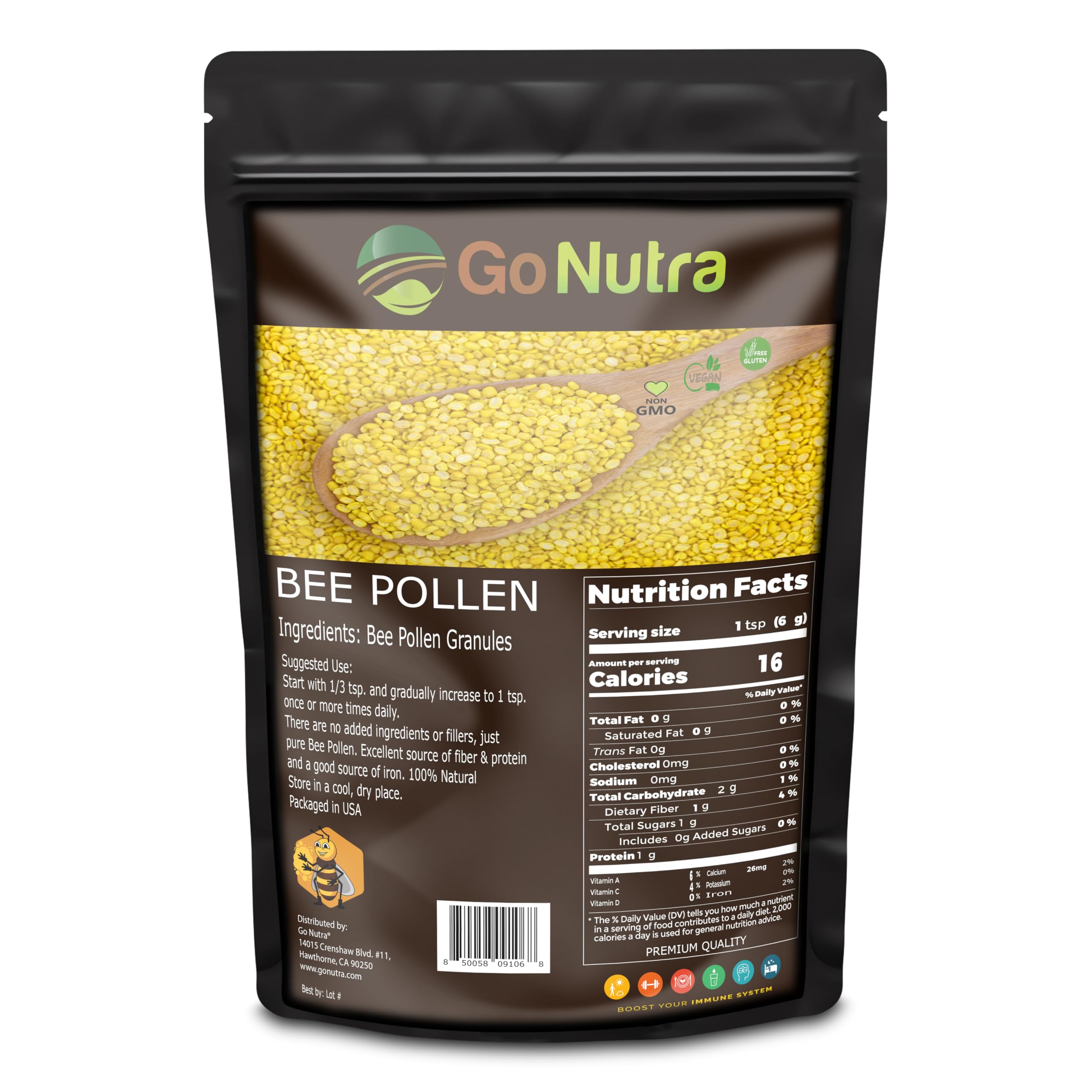 Go Nutra bee pollen granules superfood
