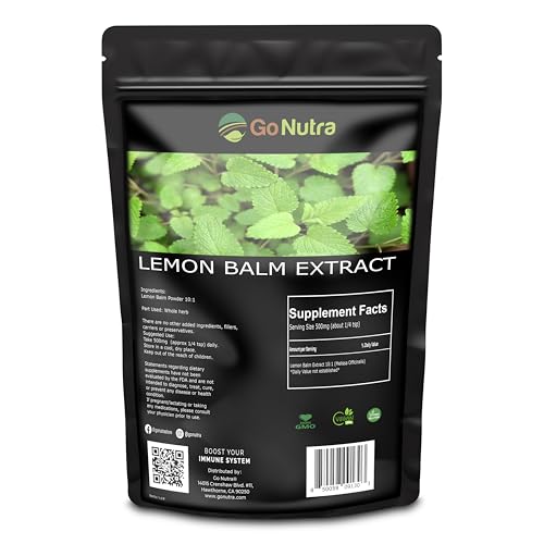 Go Nutra Lemon Balm herbal supplements