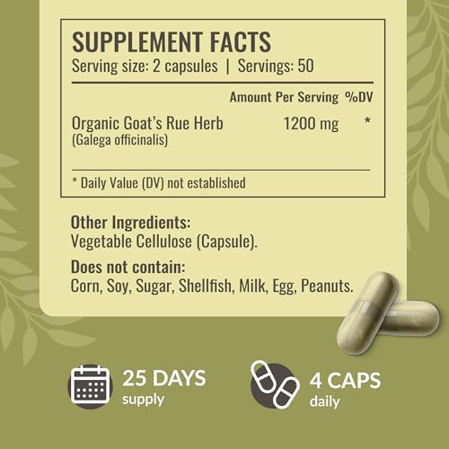 goat's rue capsules for milk supply