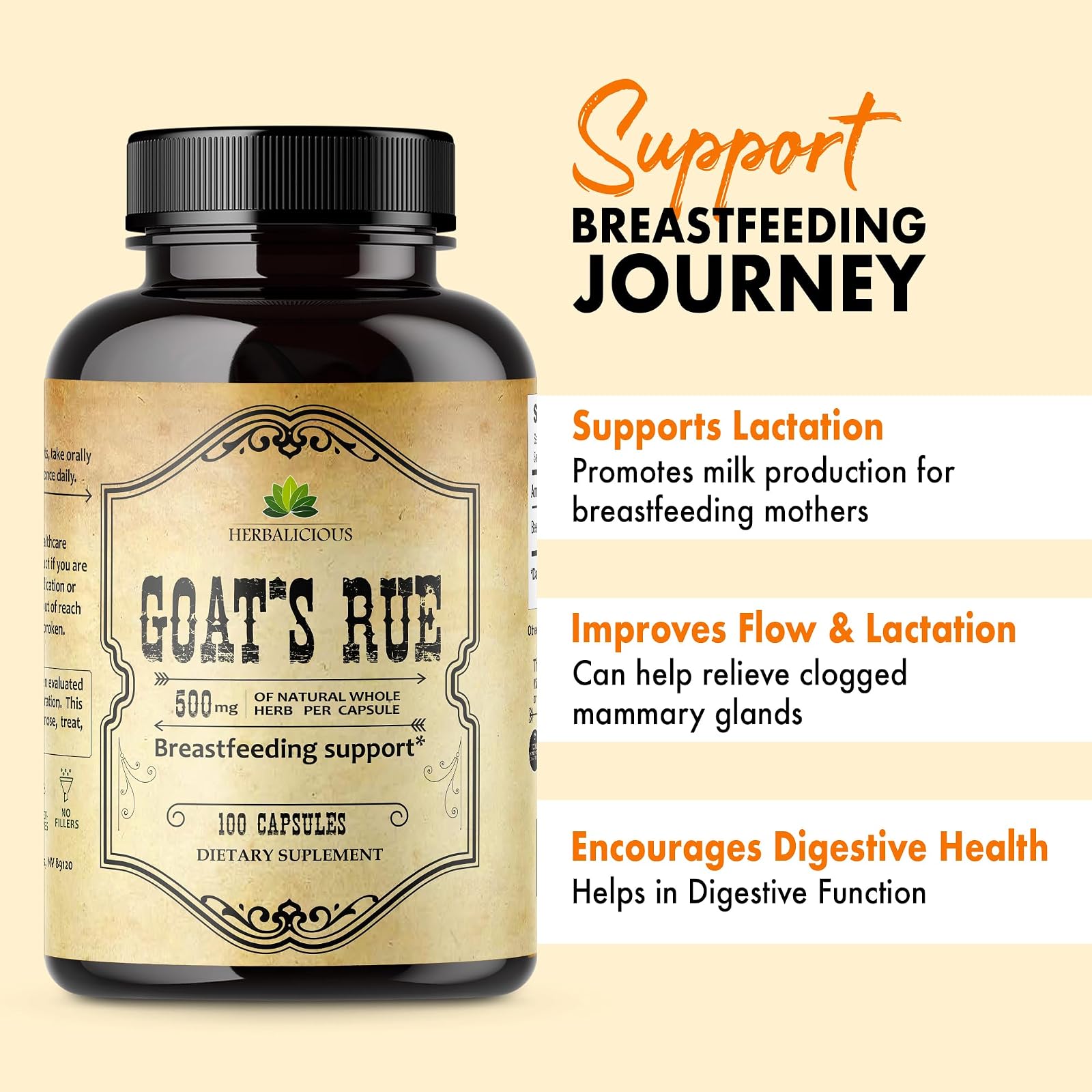 Goat's Rue capsules for overall wellness