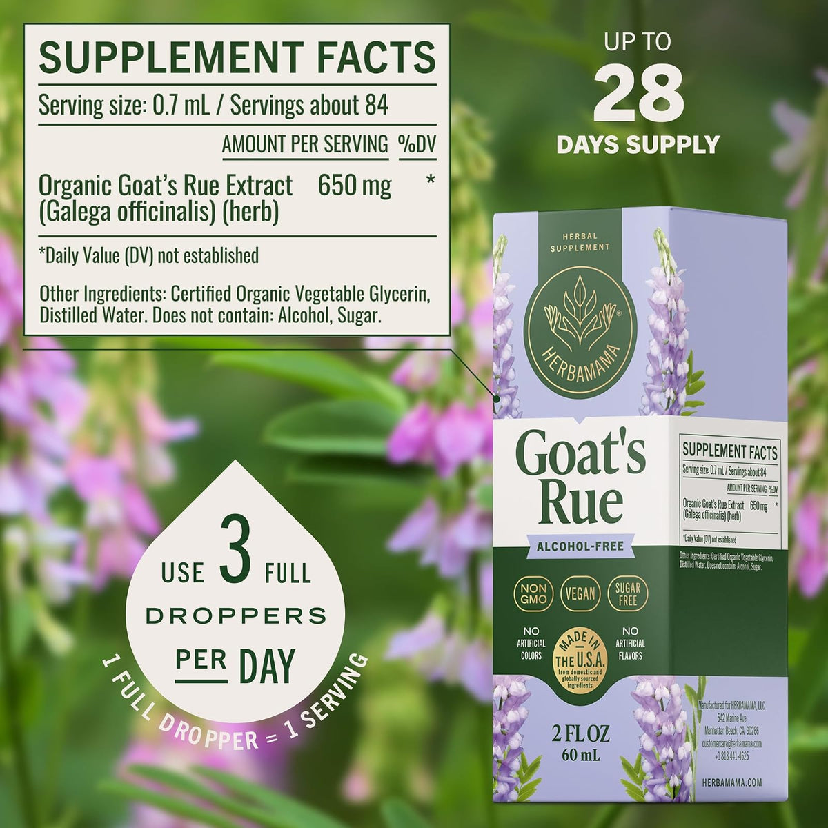 Goat's Rue tincture for lactation support