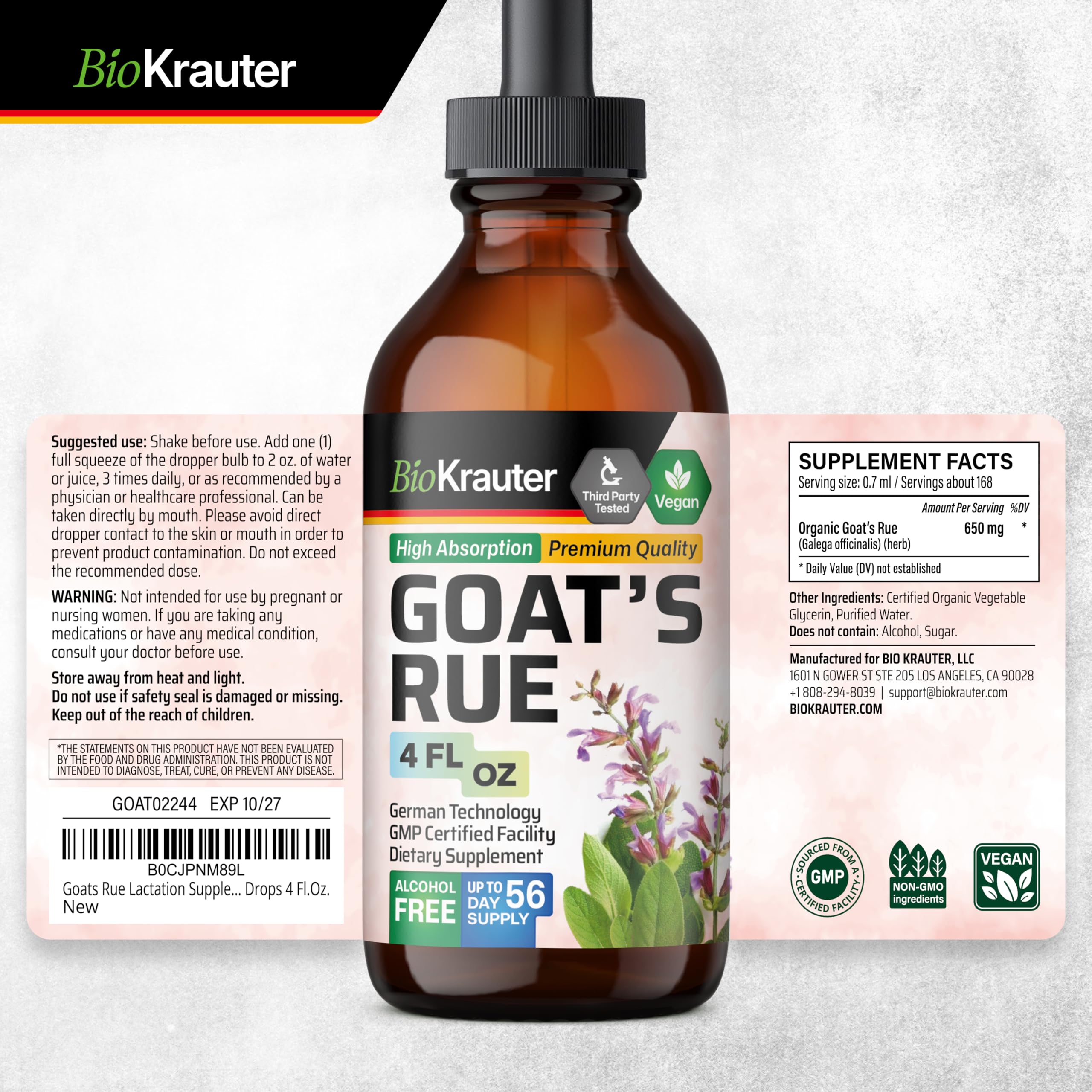 Goats Rue lactation tincture for wellness