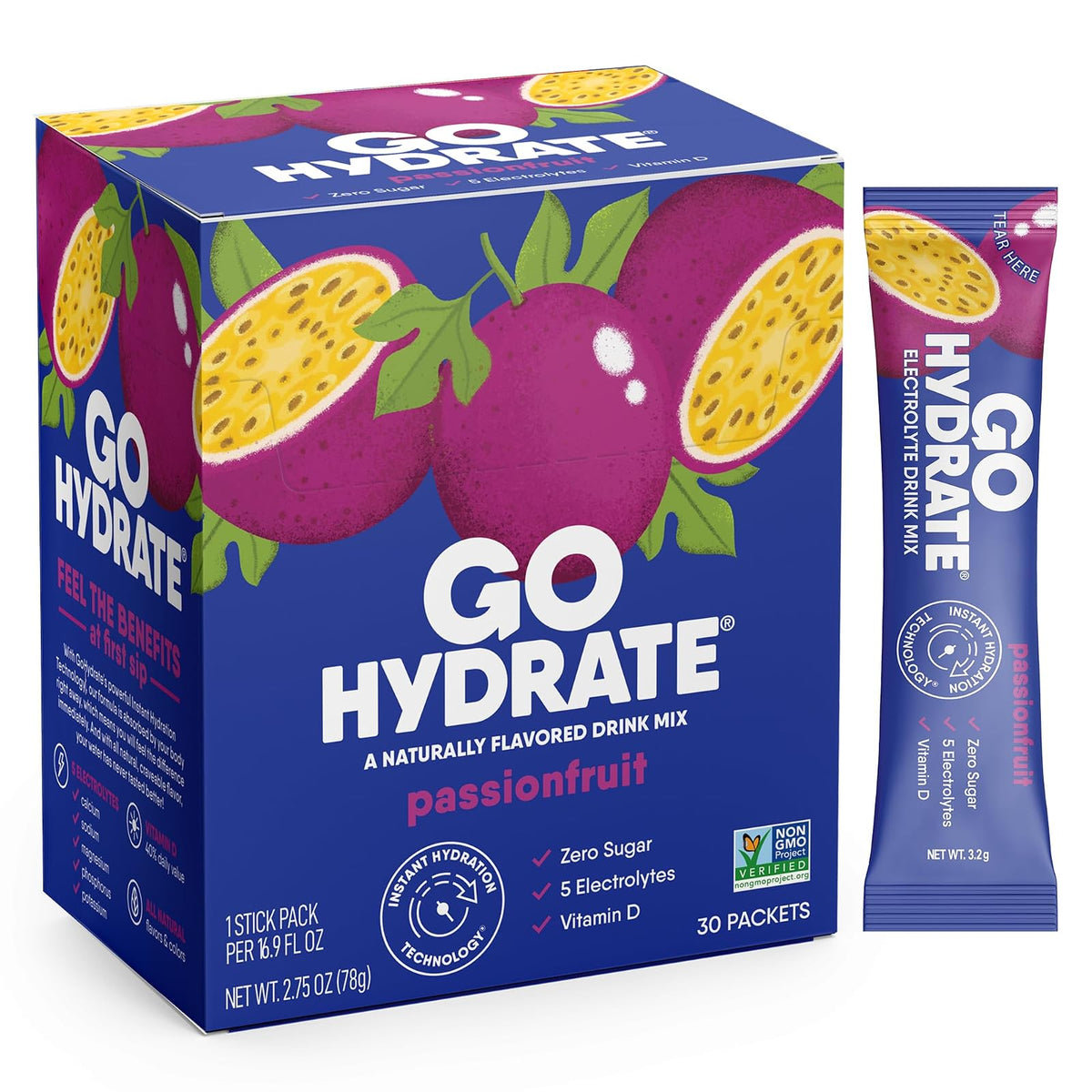 GoHydrate electrolyte powder passion fruit
