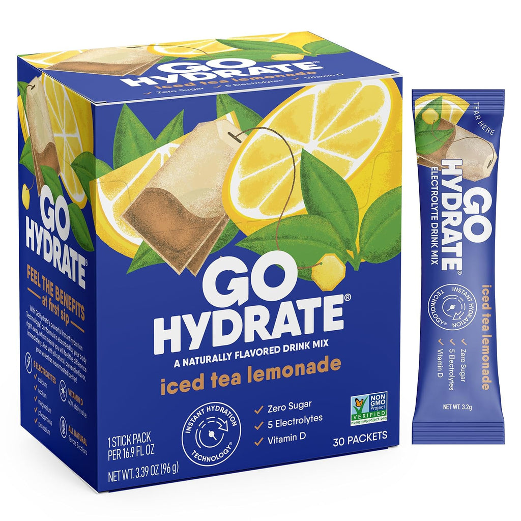 GoHydrate electrolytes powder iced tea lemonade