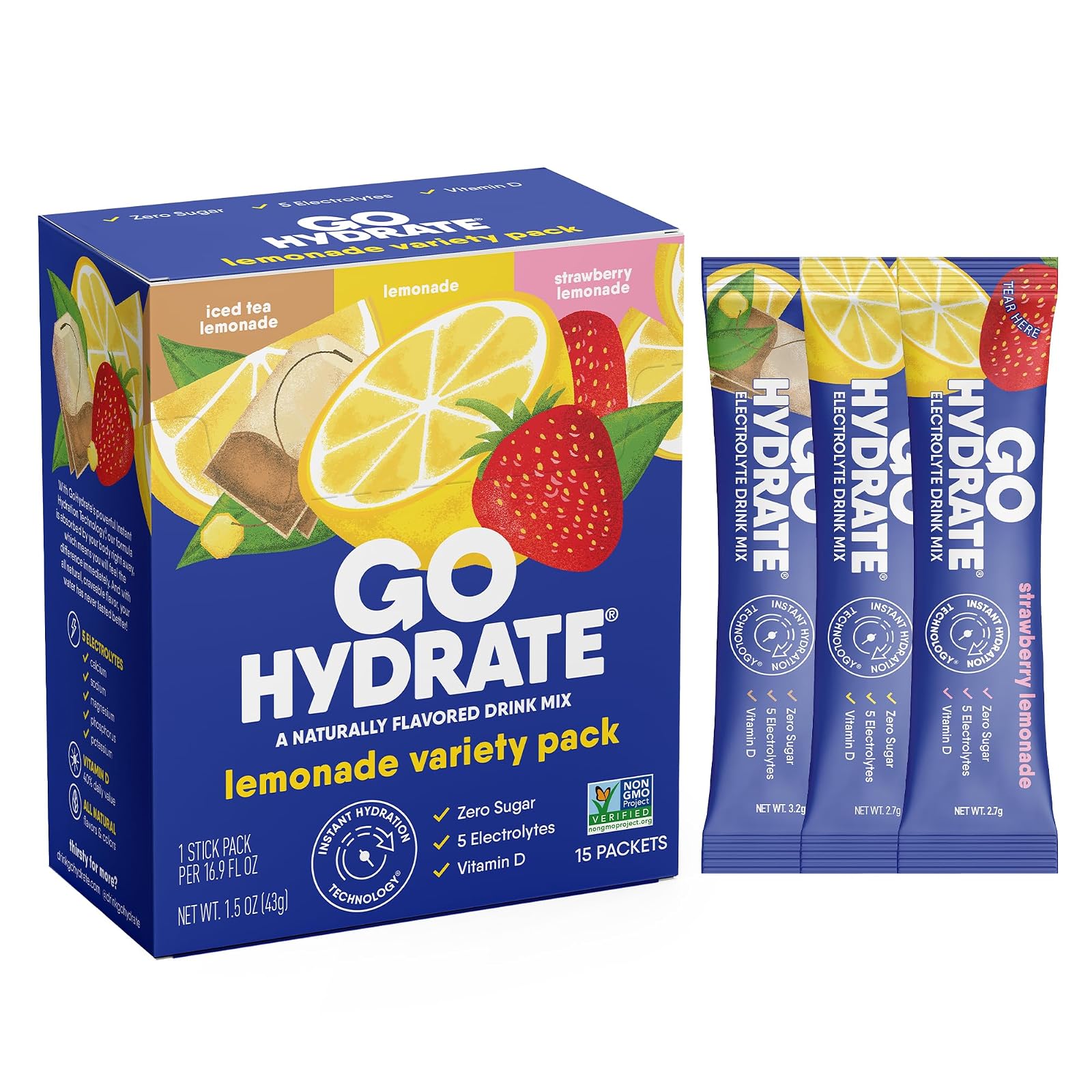 GoHydrate electrolytes powder lemonade flavour