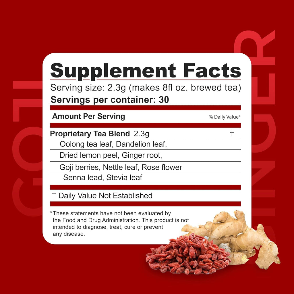 Goji and ginger herbal tea blend