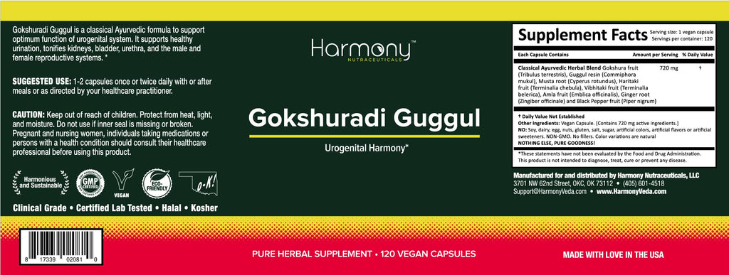 Gokshuradi Guggul vegetarian capsules benefits