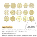 Gold and silver plated stickers