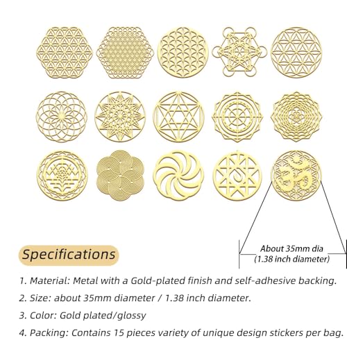Gold and silver plated stickers