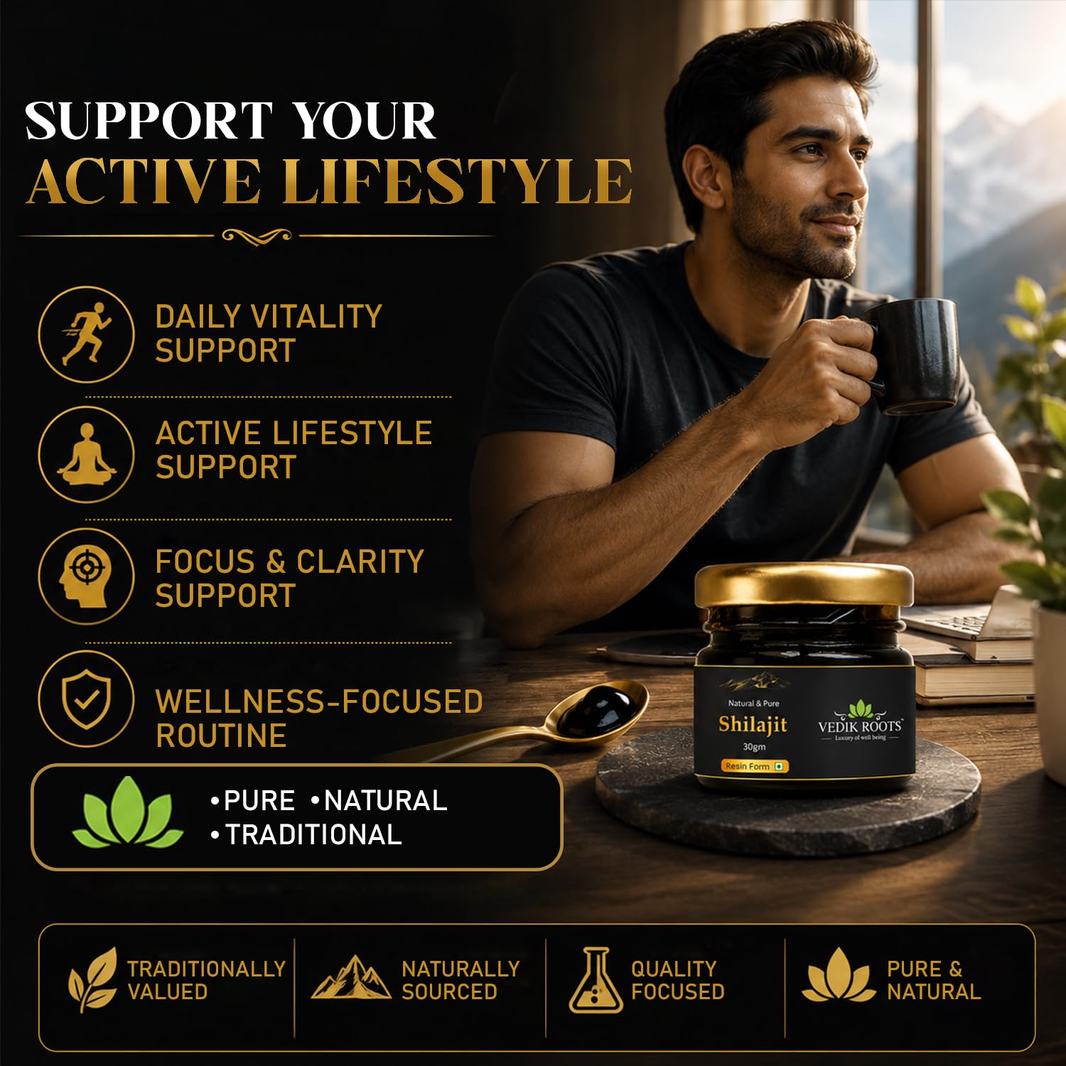 gold grade shilajit for vitality