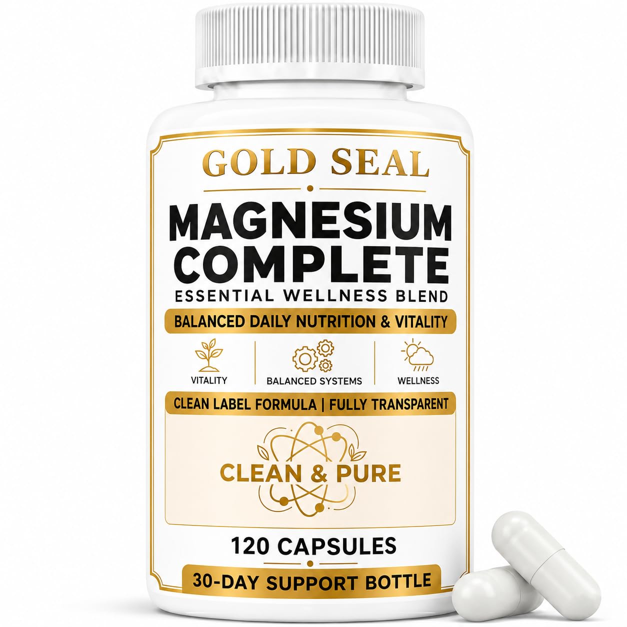 Gold Seal magnesium capsules for relaxation