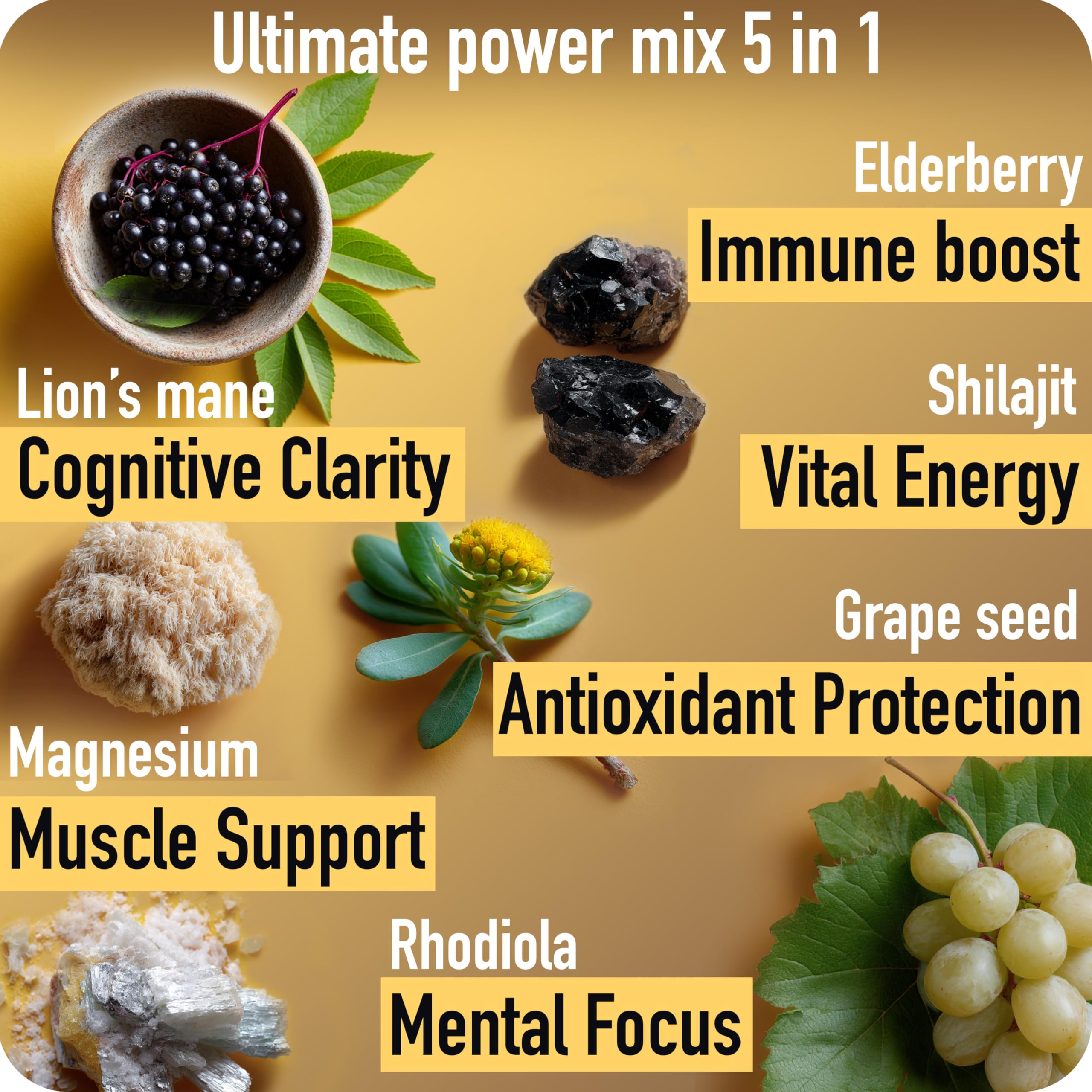 Gold shilajit gummies with magnesium