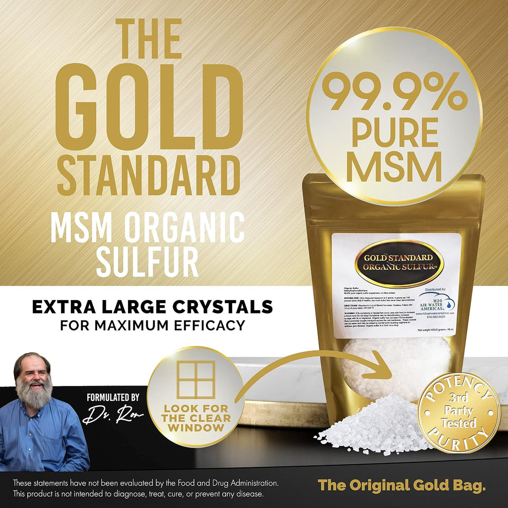 Gold Standard organic sulfur crystals