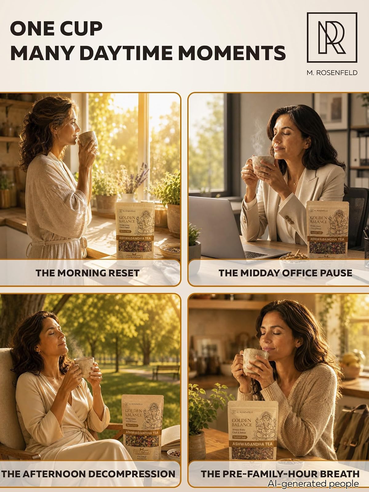 Golden Balance calming tea experience