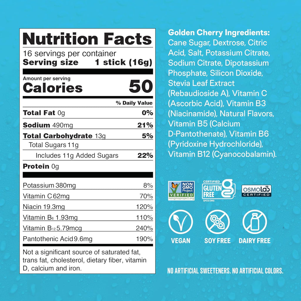 Golden Cherry flavour electrolyte drink mix