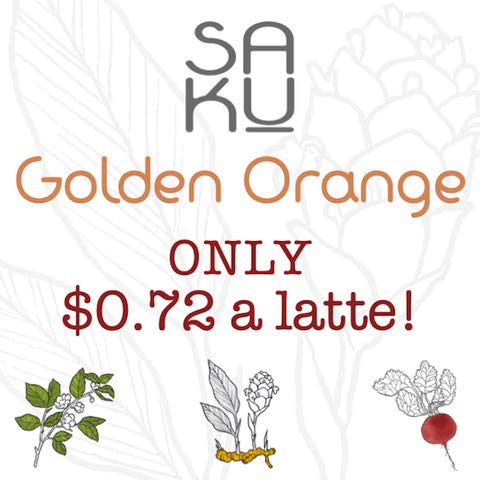 Golden orange turmeric latte for immunity