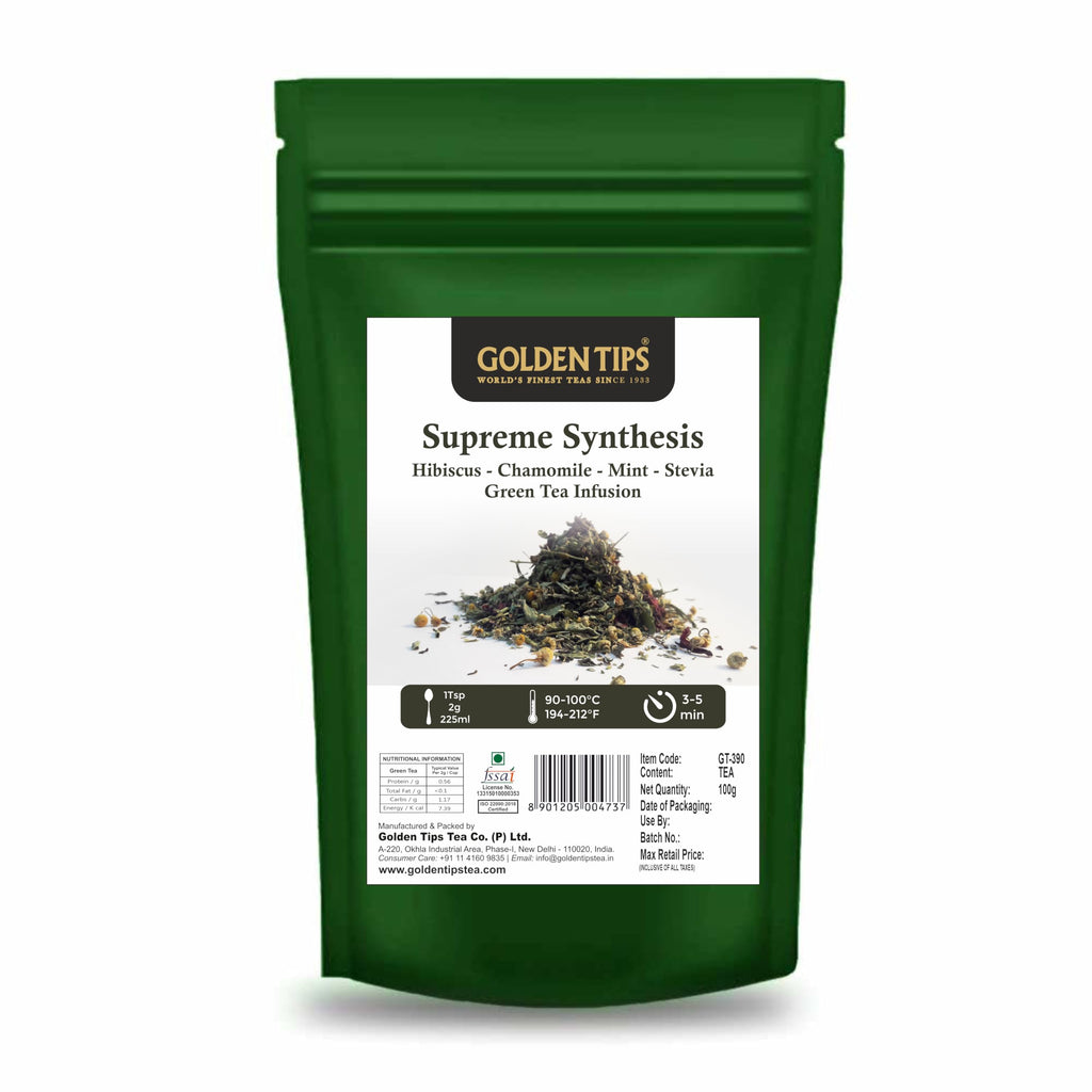 Golden Tips herbal tea infusion