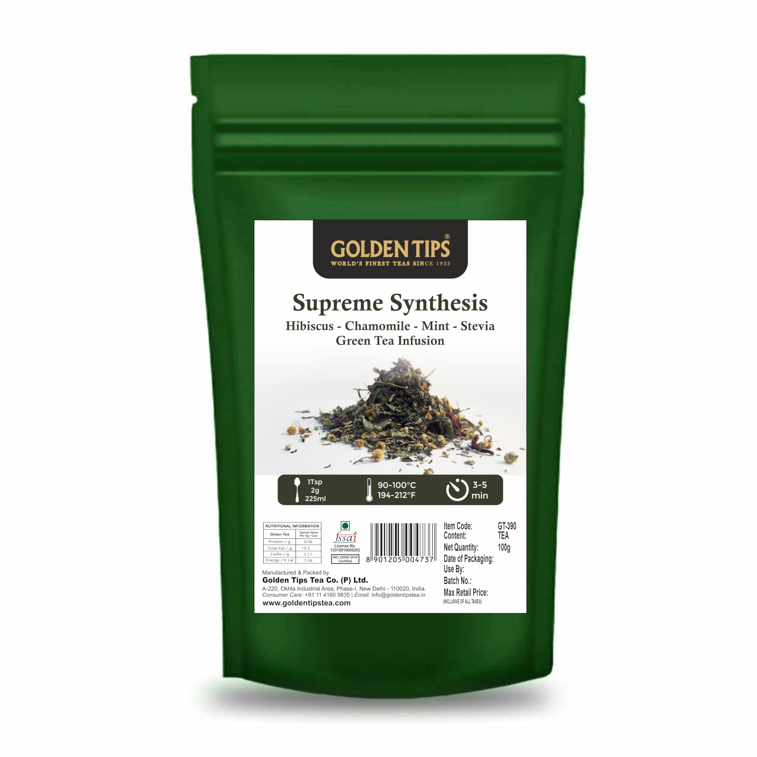 Golden Tips herbal tea infusion