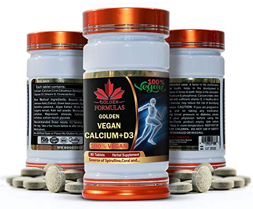 Golden Vegan calcium supplement tablets