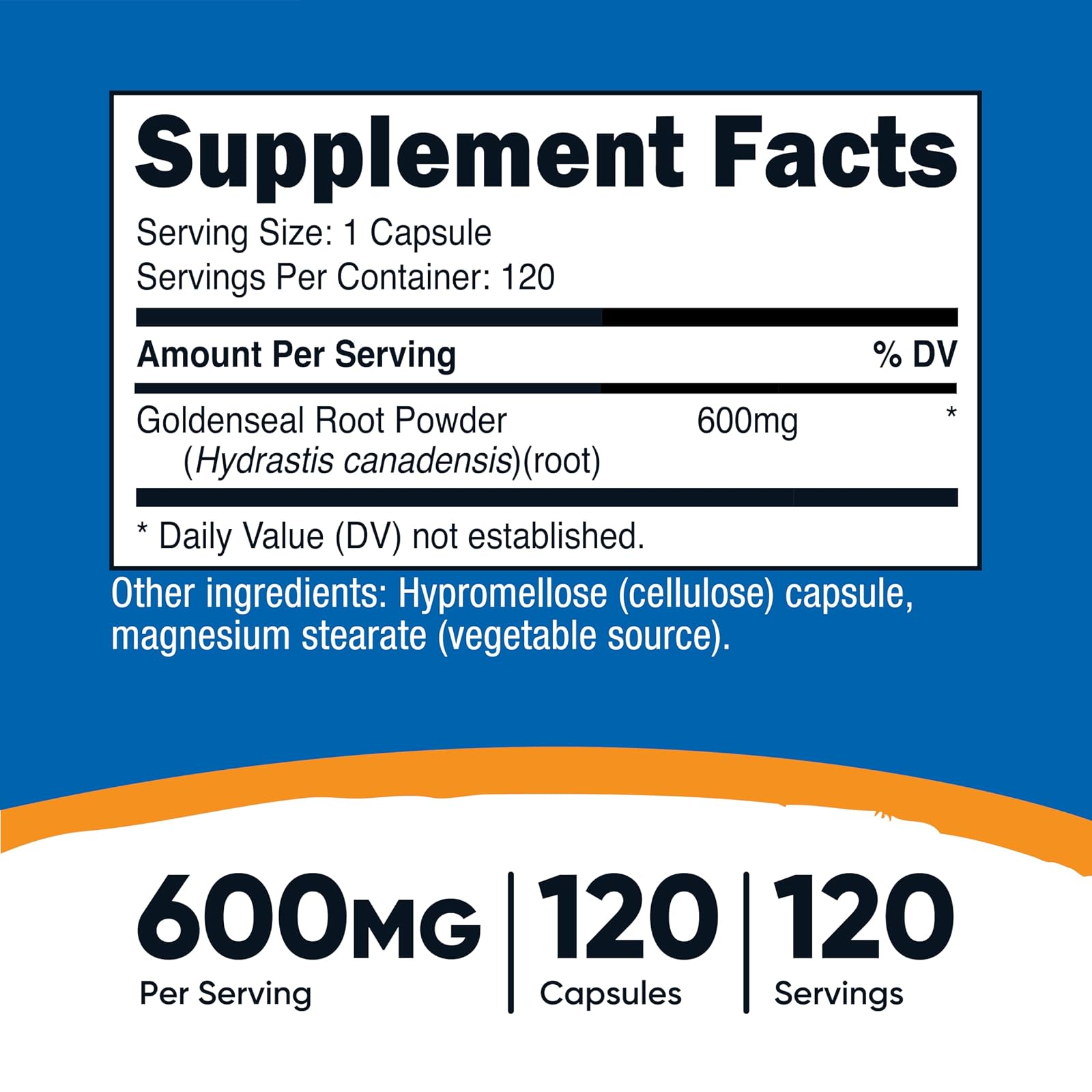 Goldenseal capsules for immune support