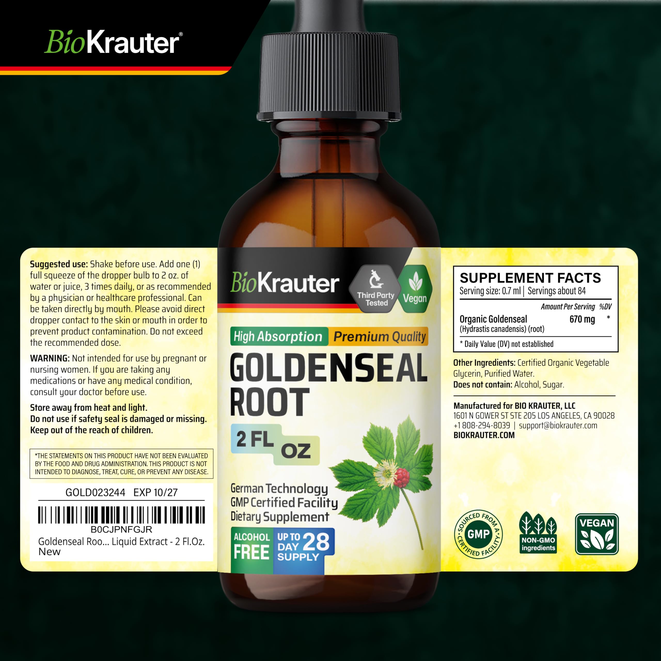 goldenseal herbal supplement for vitality