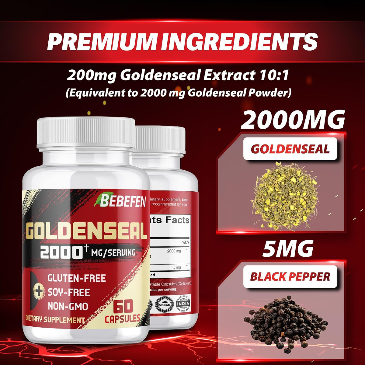 Goldenseal Root capsules for seasonal health
