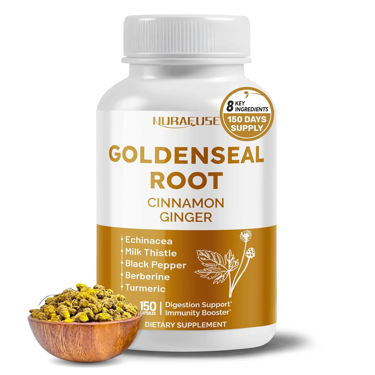 Goldenseal root immune support capsules