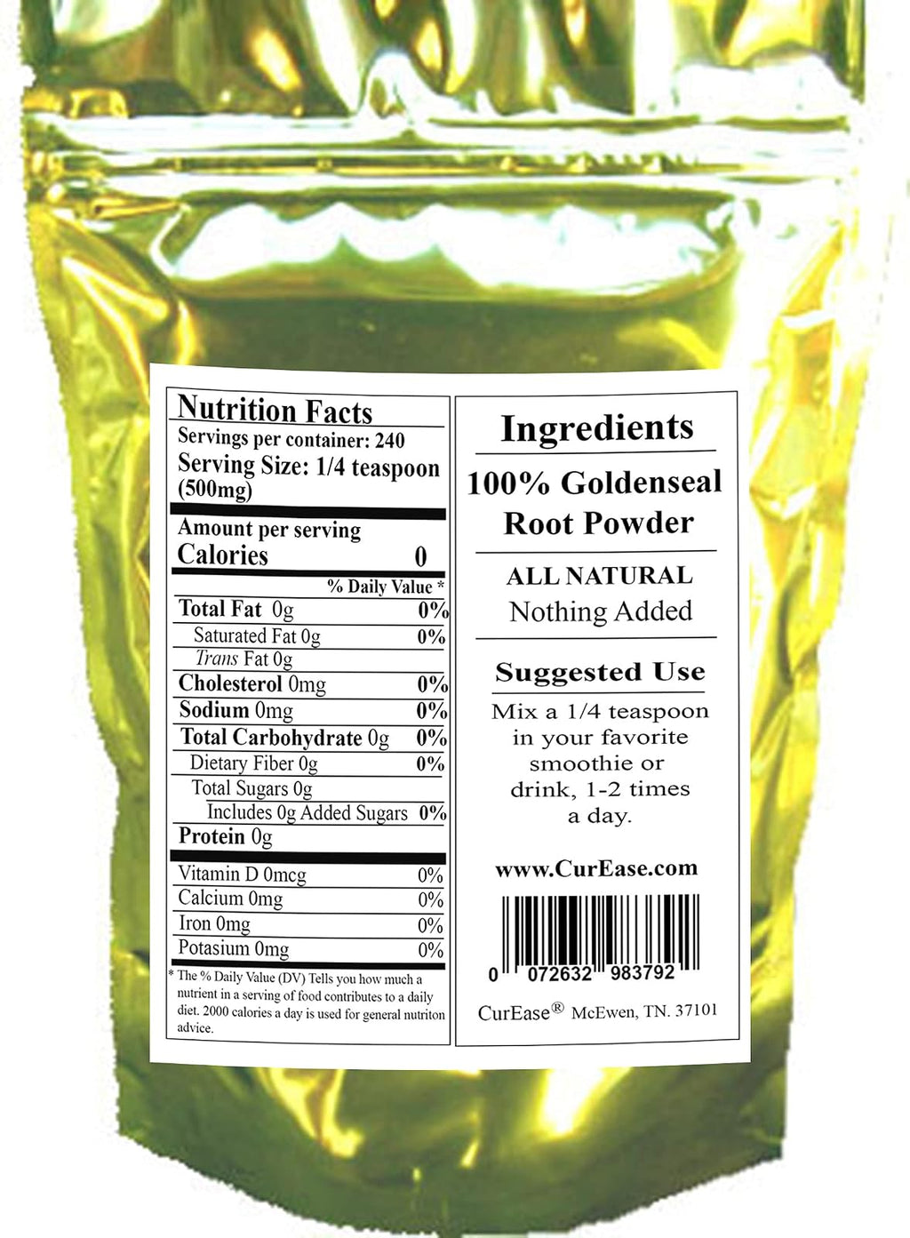 Goldenseal root powder for digestive health