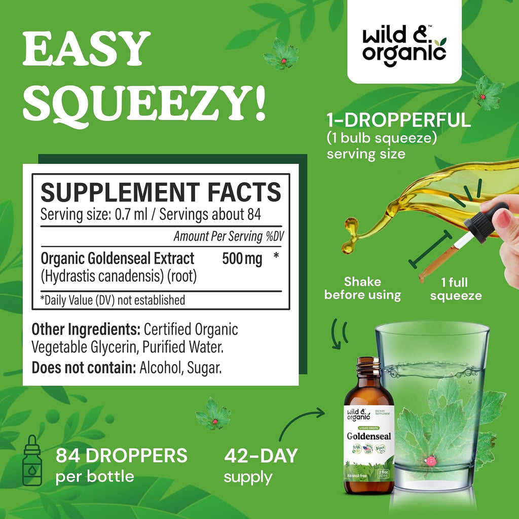 Goldenseal root tincture for immune support